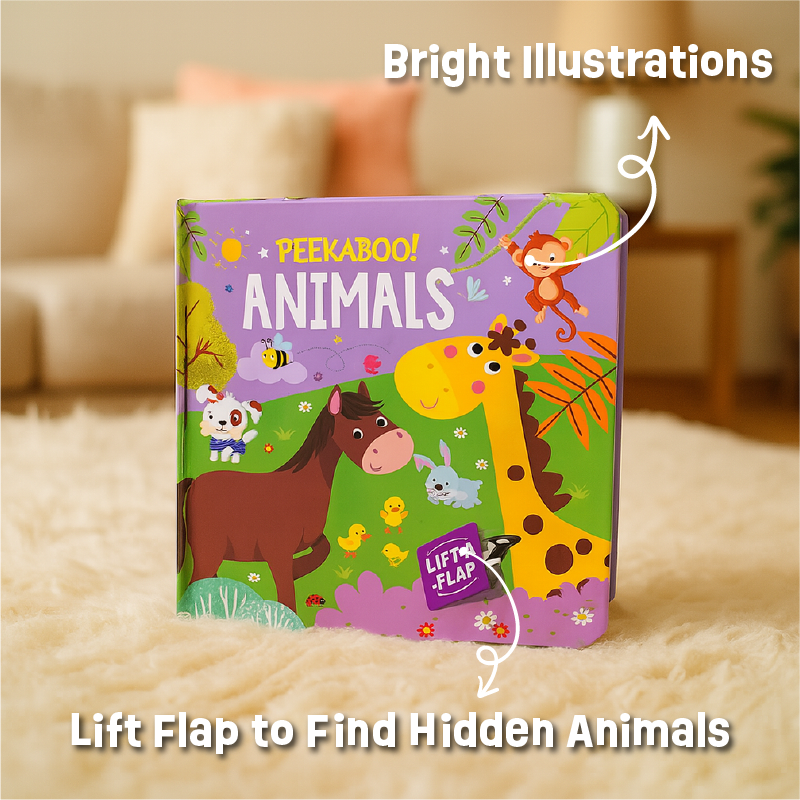 Peek-a-boo Animals – Lift-the-Flap Book – Lillbud
